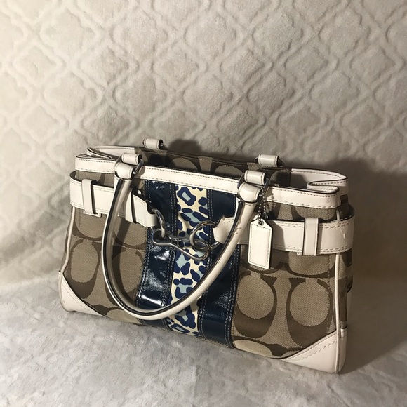 Coach | Bags | Authentic Coach Signature Hamptons Satchel Bag | Poshmark